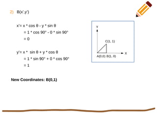 2D Rotation- Transformation in Computer Graphics | PDF