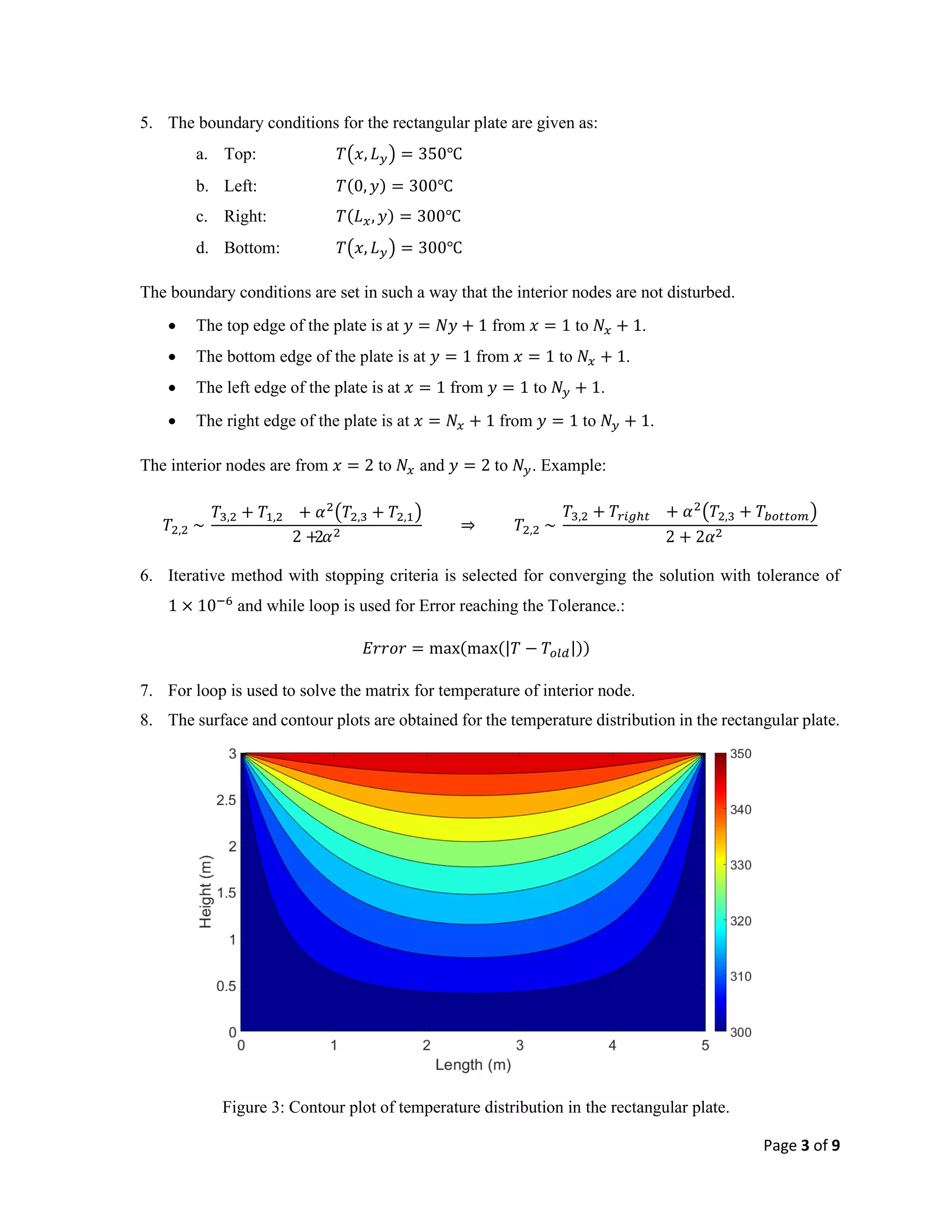 Two Dimensional Steady Heat Conduction using MATLAB | PDF