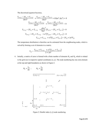 Two Dimensional Steady Heat Conduction using MATLAB | PDF