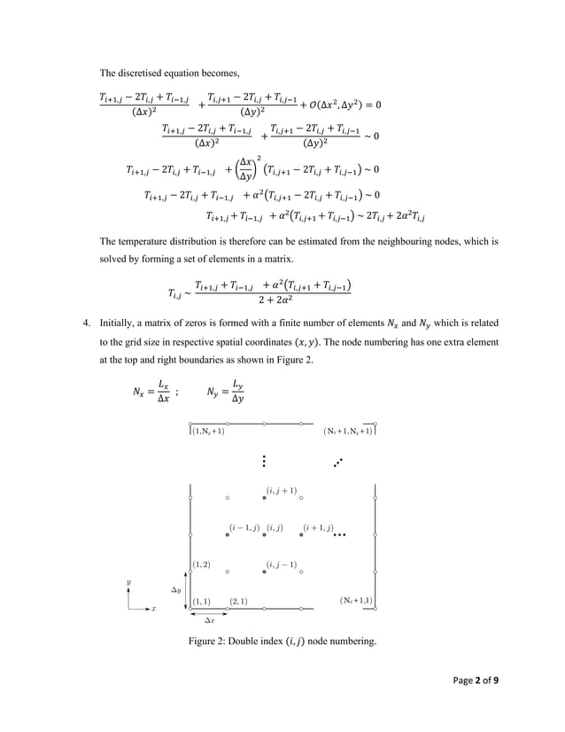 Two Dimensional Steady Heat Conduction Using Matlab Pdf Physics
