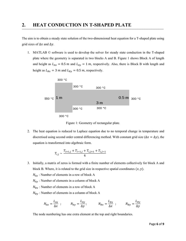 Two Dimensional Steady Heat Conduction Using Matlab Pdf Physics