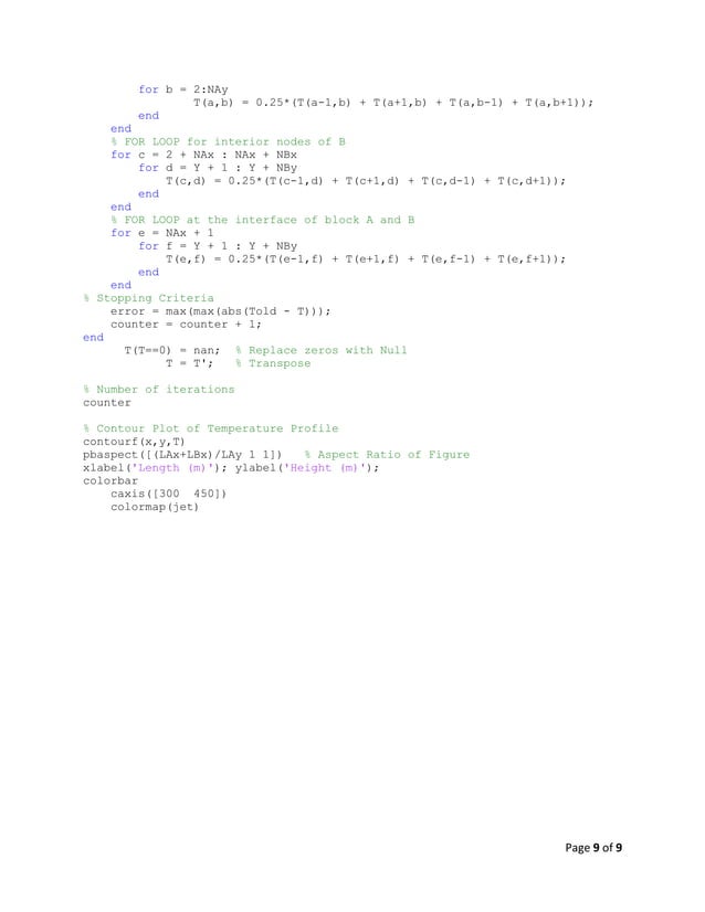 Two Dimensional Steady Heat Conduction using MATLAB | PDF | Physics | Science