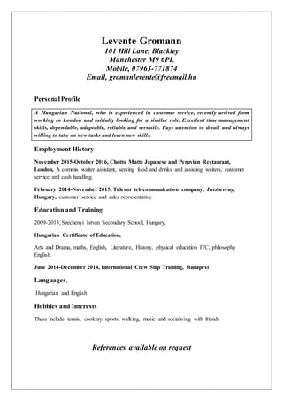 Levente Gromann, | PDF