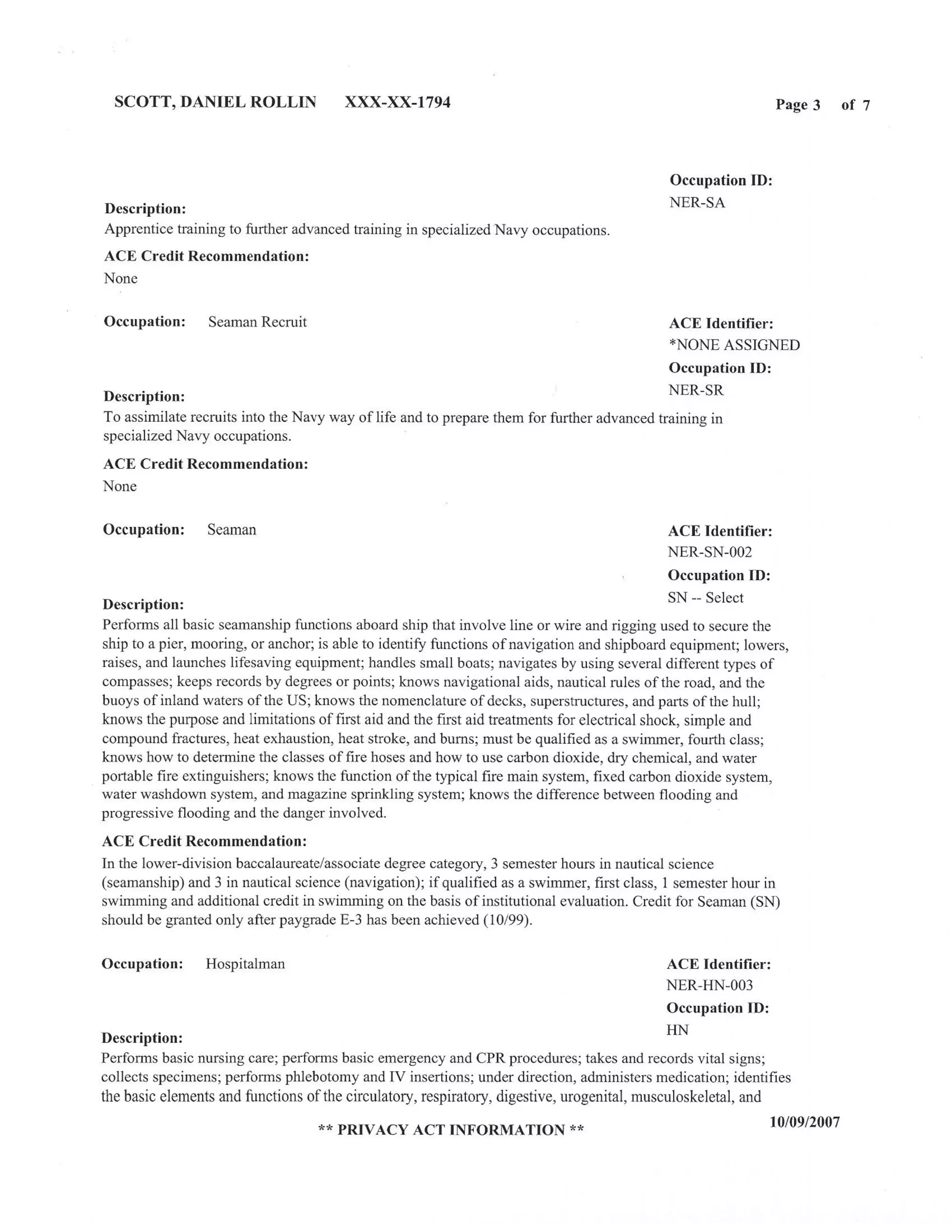 Military Transcripts | PDF