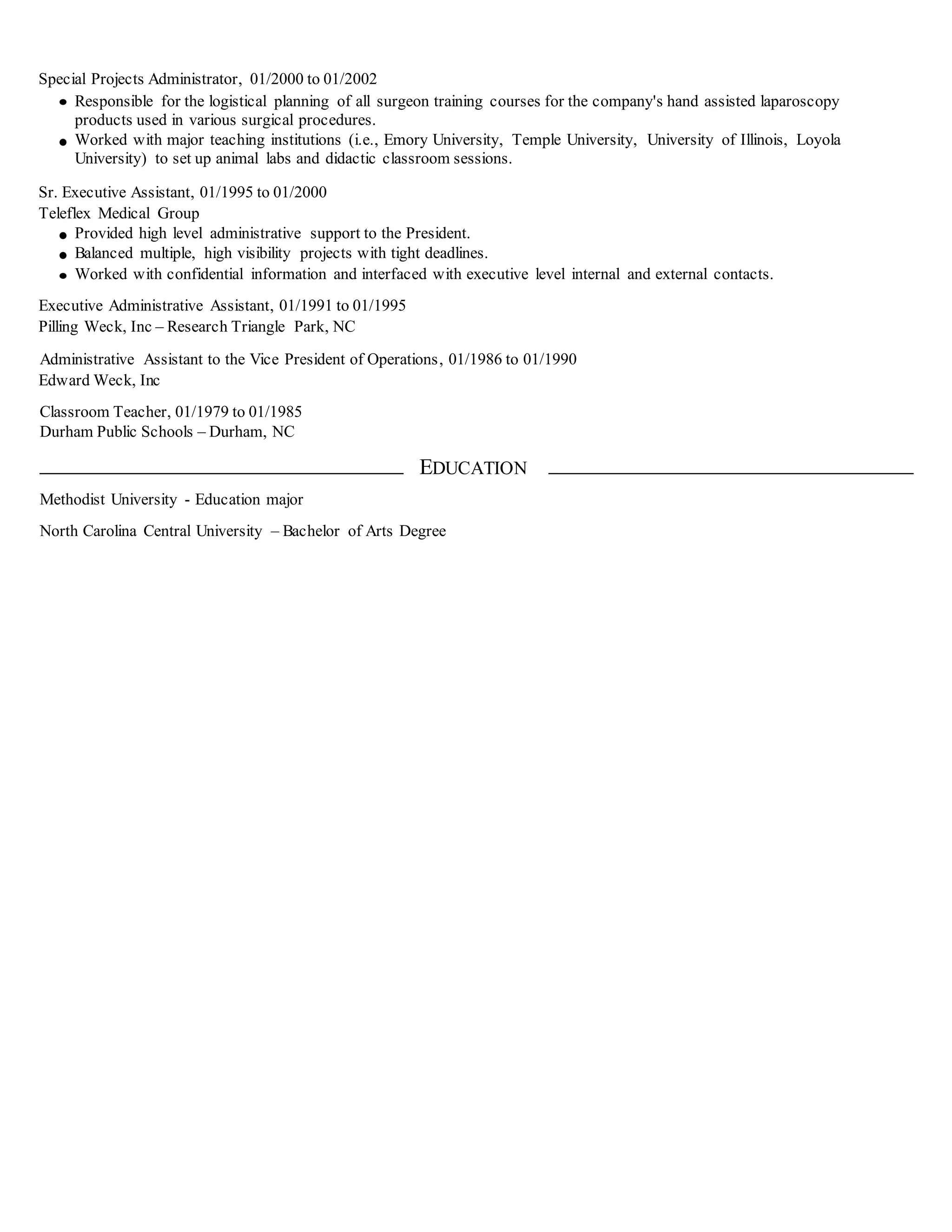 Deborah W Neal Resume July2016 | DOCX