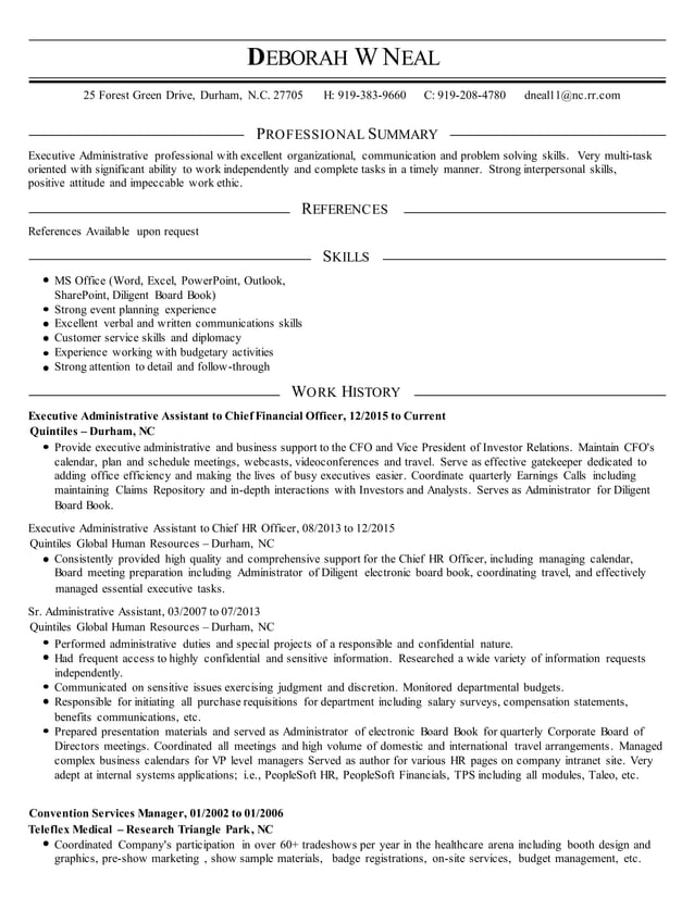 Deborah W Neal Resume July2016 | PDF