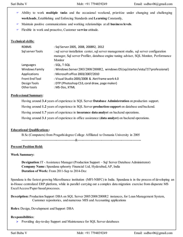 Suri Sql Sevrer Dba Pdf