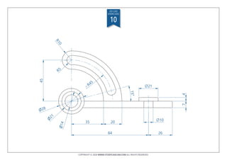 AutoCAD Exercise Drawing #1~20 | PDF