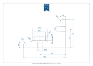 AutoCAD Exercise Drawing #1~20 | PDF