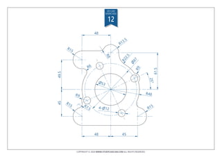 AutoCAD Exercise Drawing #1~20 | PDF