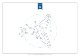 AutoCAD Exercise Drawing #1~20 | PDF