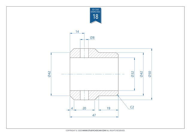 AutoCAD Exercise Drawing #1~20 | PDF