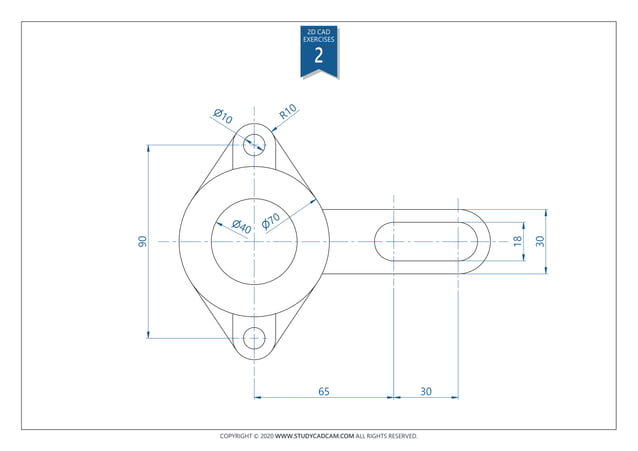 AutoCAD Exercise Drawing #1~20 | PDF