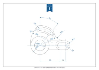 AutoCAD Exercise Drawing #1~20 | PDF