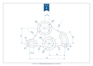 AutoCAD Exercise Drawing #1~20 | PDF