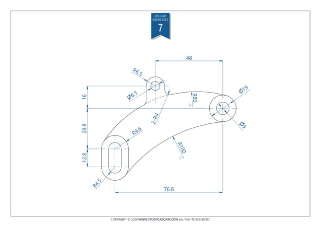 AutoCAD Exercise Drawing #1~20 | PDF