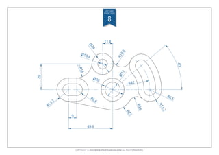 AutoCAD Exercise Drawing #1~20 | PDF