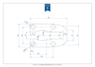 AutoCAD Exercise Drawing #1~20 | PDF