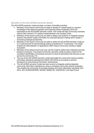 ACI ACRIS Semantic Model for Service Oriented Architecture v1.0 | PDF