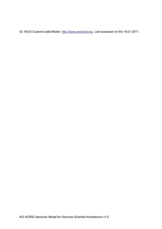 ACI ACRIS Semantic Model for Service Oriented Architecture v1.0 | PDF