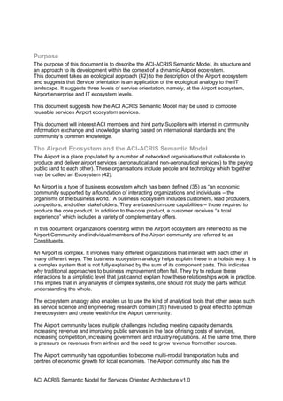 ACI ACRIS Semantic Model for Service Oriented Architecture v1.0 | PDF