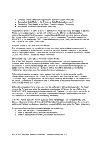 ACI ACRIS Semantic Model for Service Oriented Architecture v1.0 | PDF