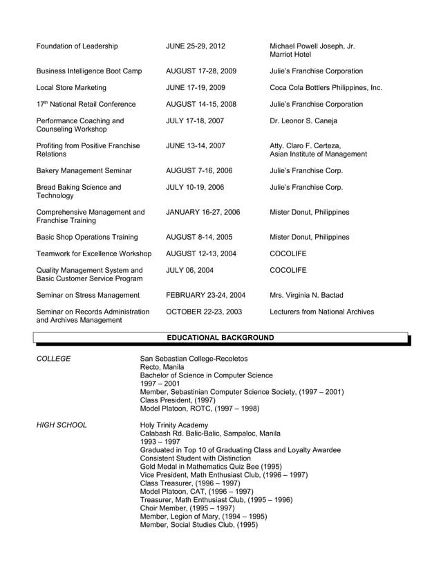 vjq_cv2015 | DOC | Business Administration | Business