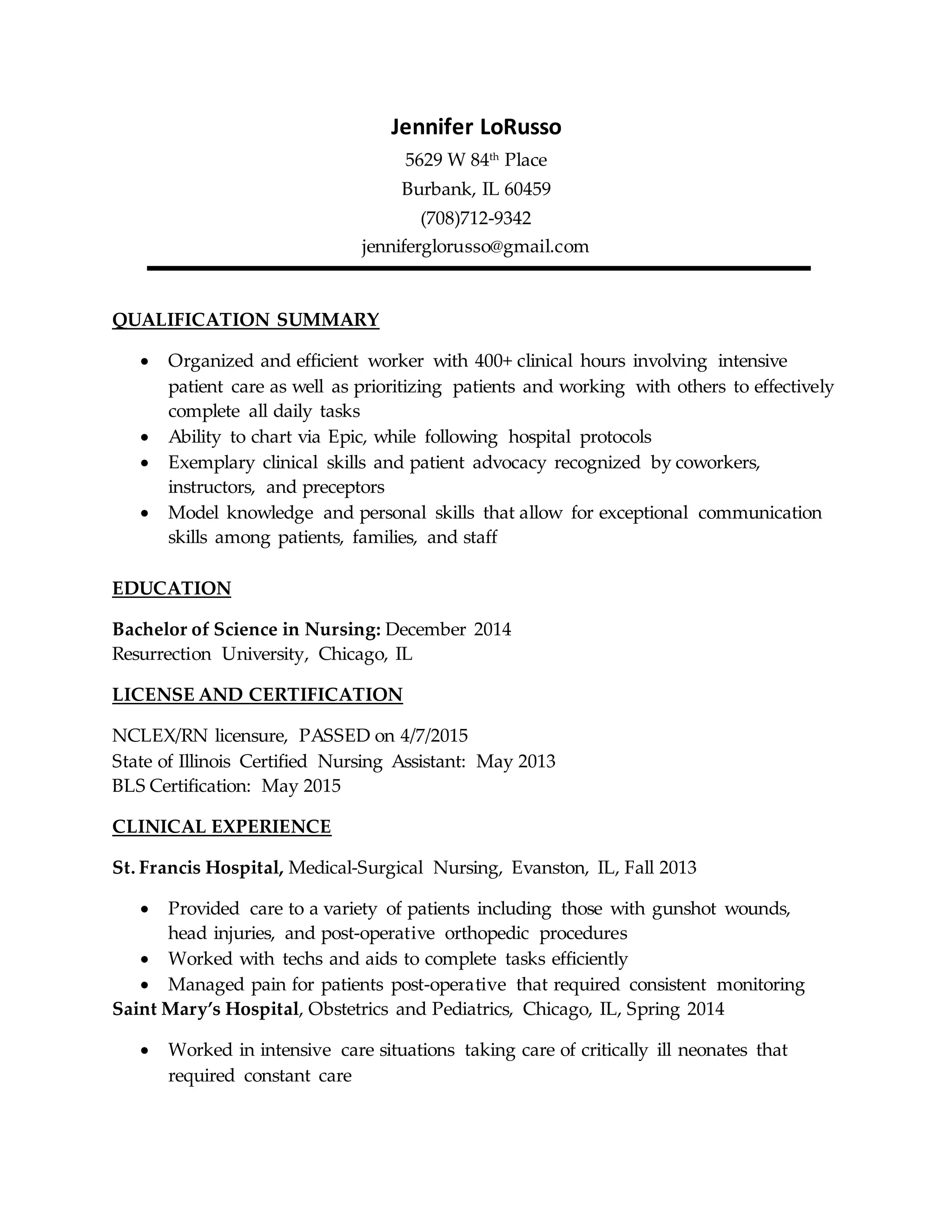 FINAL RESUME_LoRusso | PDF