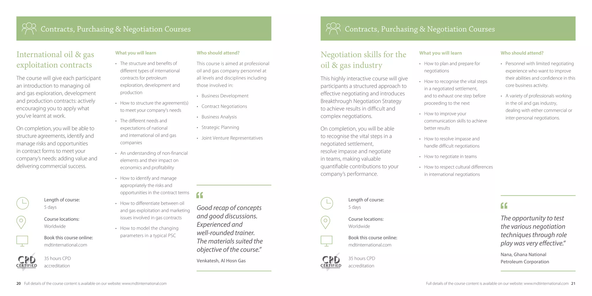 MDT International Course Brochure (Email Version) | PDF