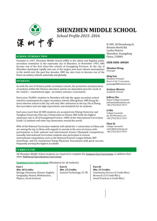 SMS School Profile 15-16 | PDF