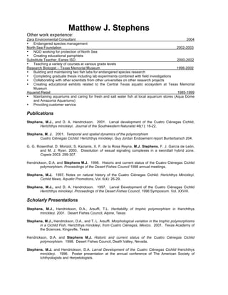 Resume - Stephens jan 2016 | PDF