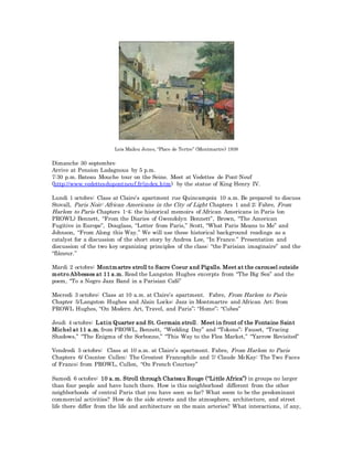 Black Writers in Paris Syllabus 2012 Sample | DOCX