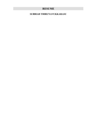 Thiru Resume | PDF