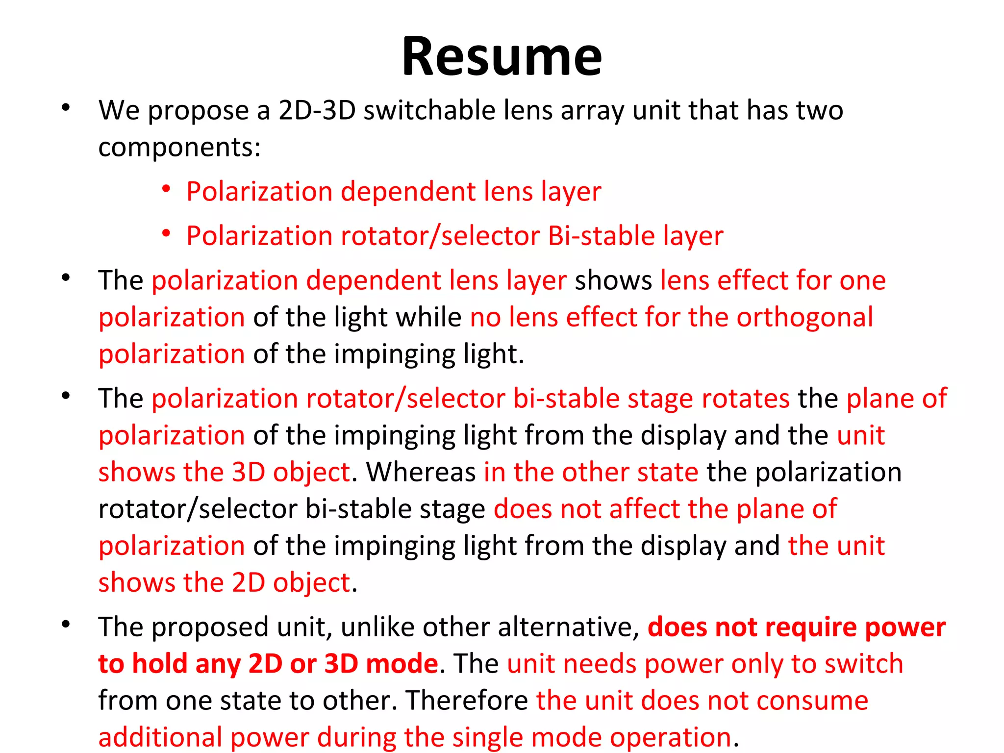 2D/3D switchable display | PPT