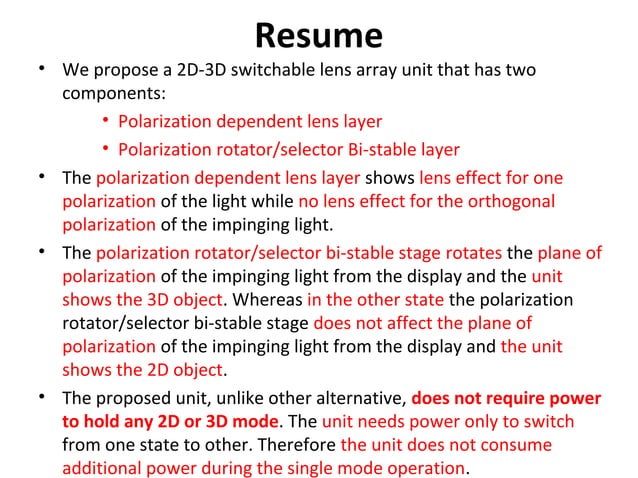 2D/3D switchable display | PPT