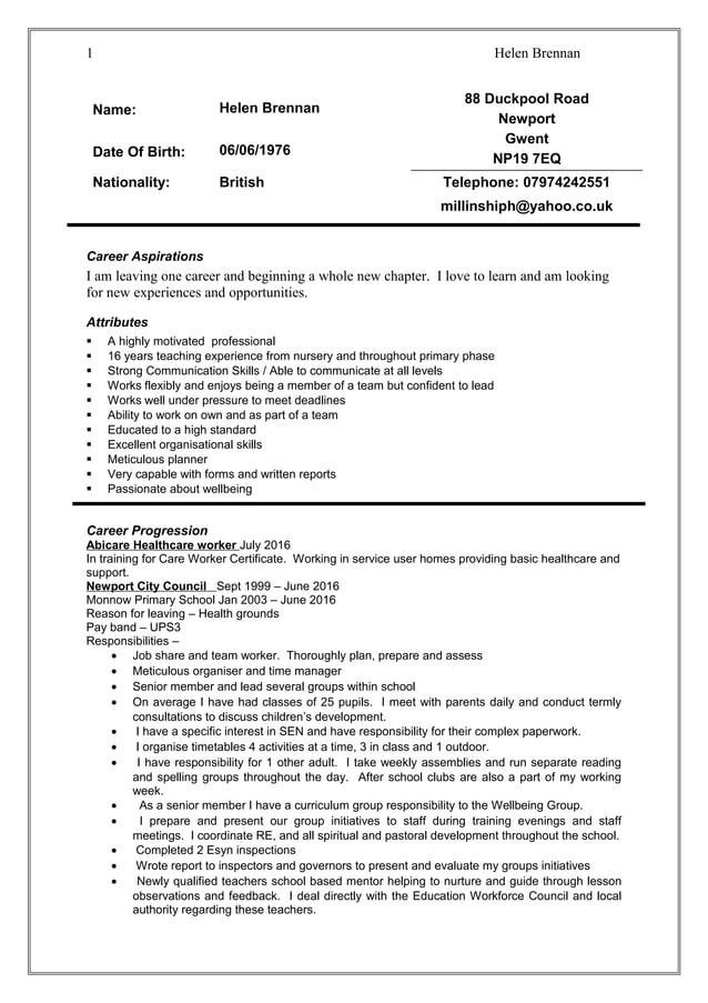 Helen CV | PDF