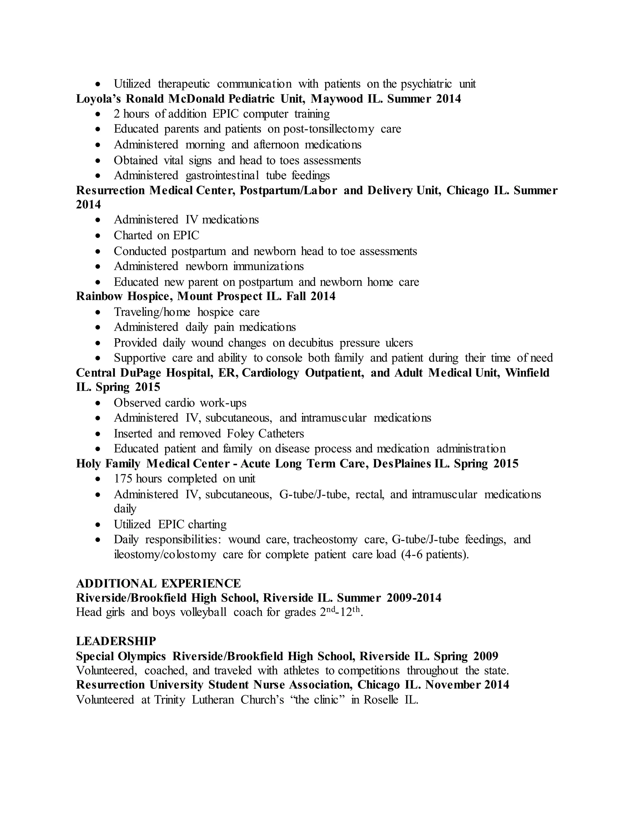 Ritas Resume Pdf
