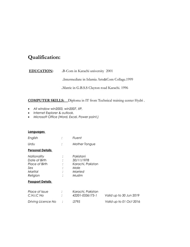 CV Shehzad Irshad | PDF