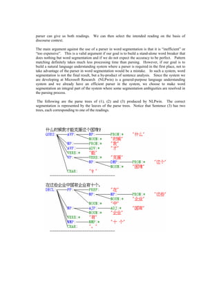 Word Segmentation in Sentence Analysis | PDF