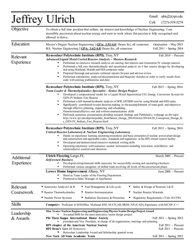 Jeff Ulrich Resume | PDF