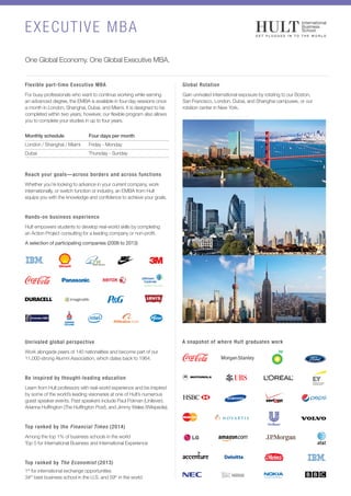 Hult EMBA fact sheet 2015 | PDF | Professional School | Postgraduate ...