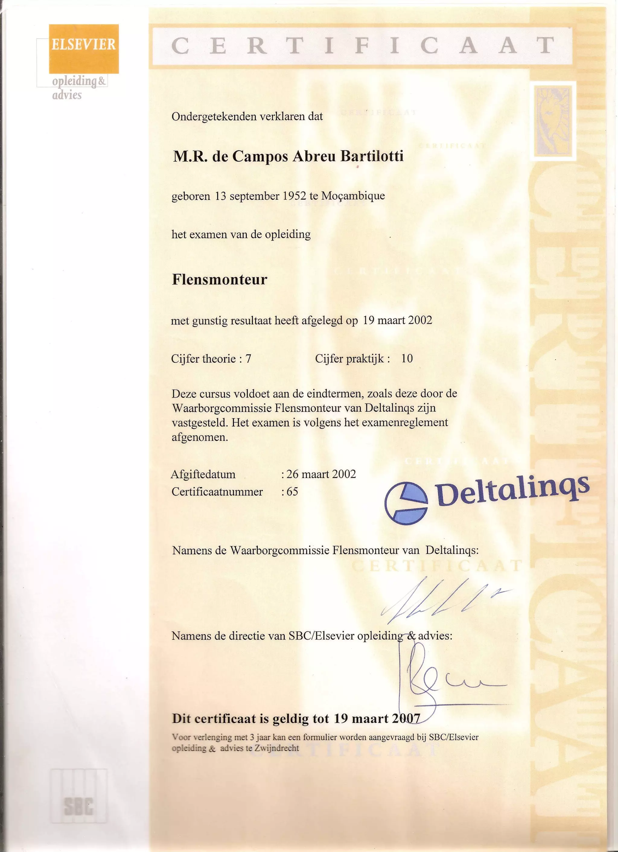 My Certificate of Assembler Special Flanges. | PDF