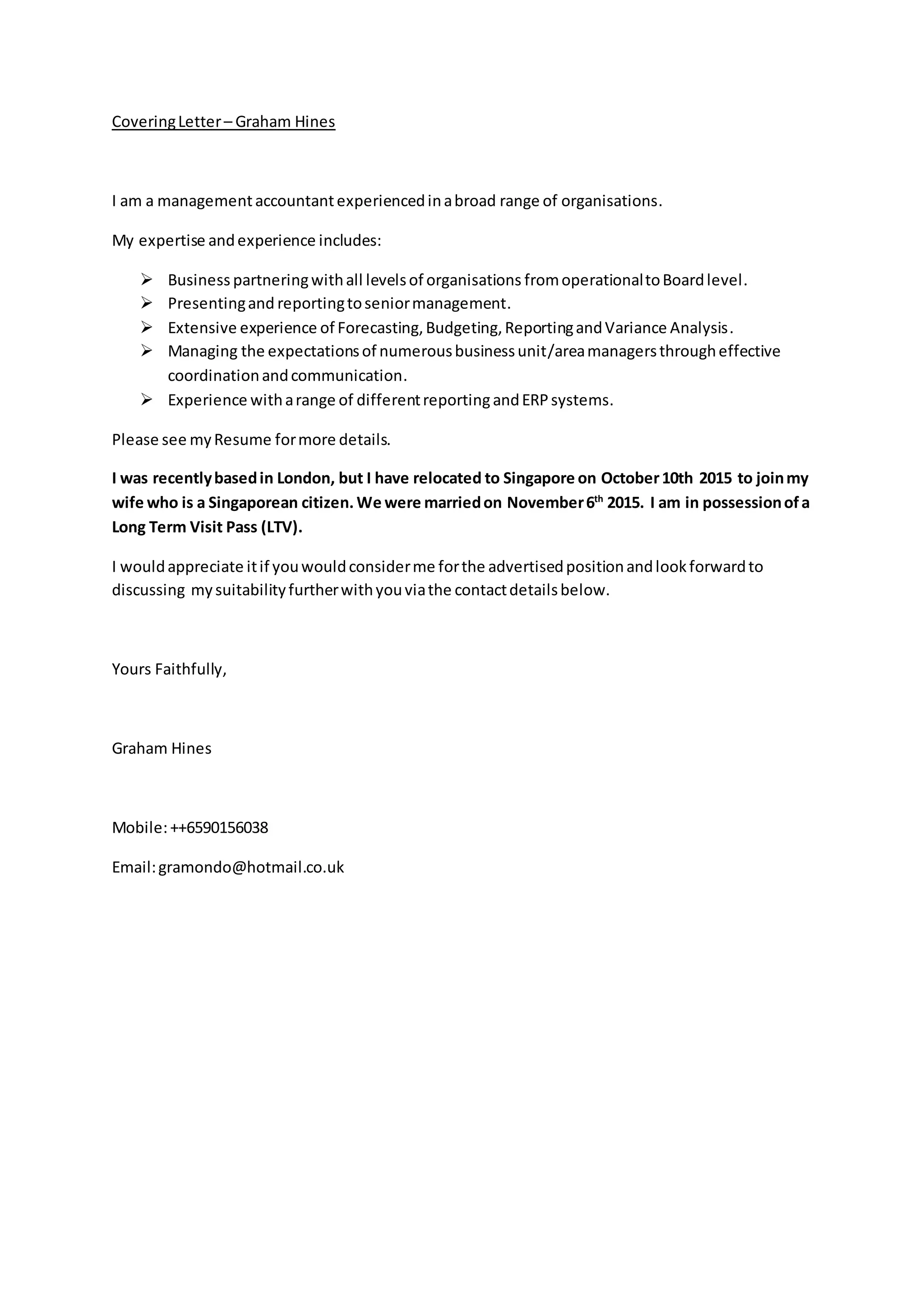 Covering Letter - Graham Hines | DOCX