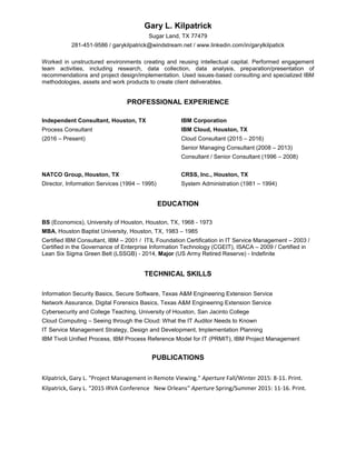 Kilpatrick, Gary Tech 2016 r2 | PDF