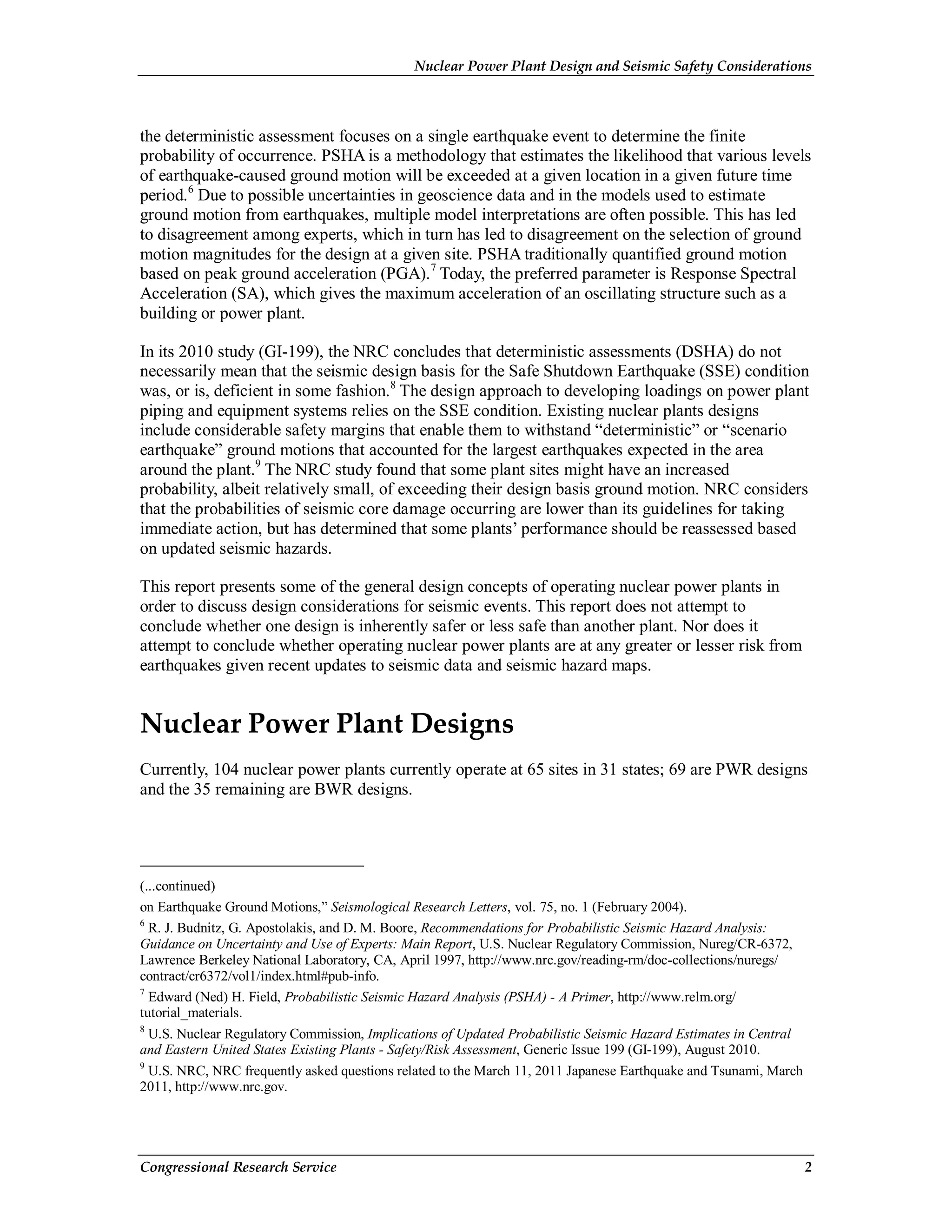 R41805_Nuclear Power Plant Seismic Safety | PDF