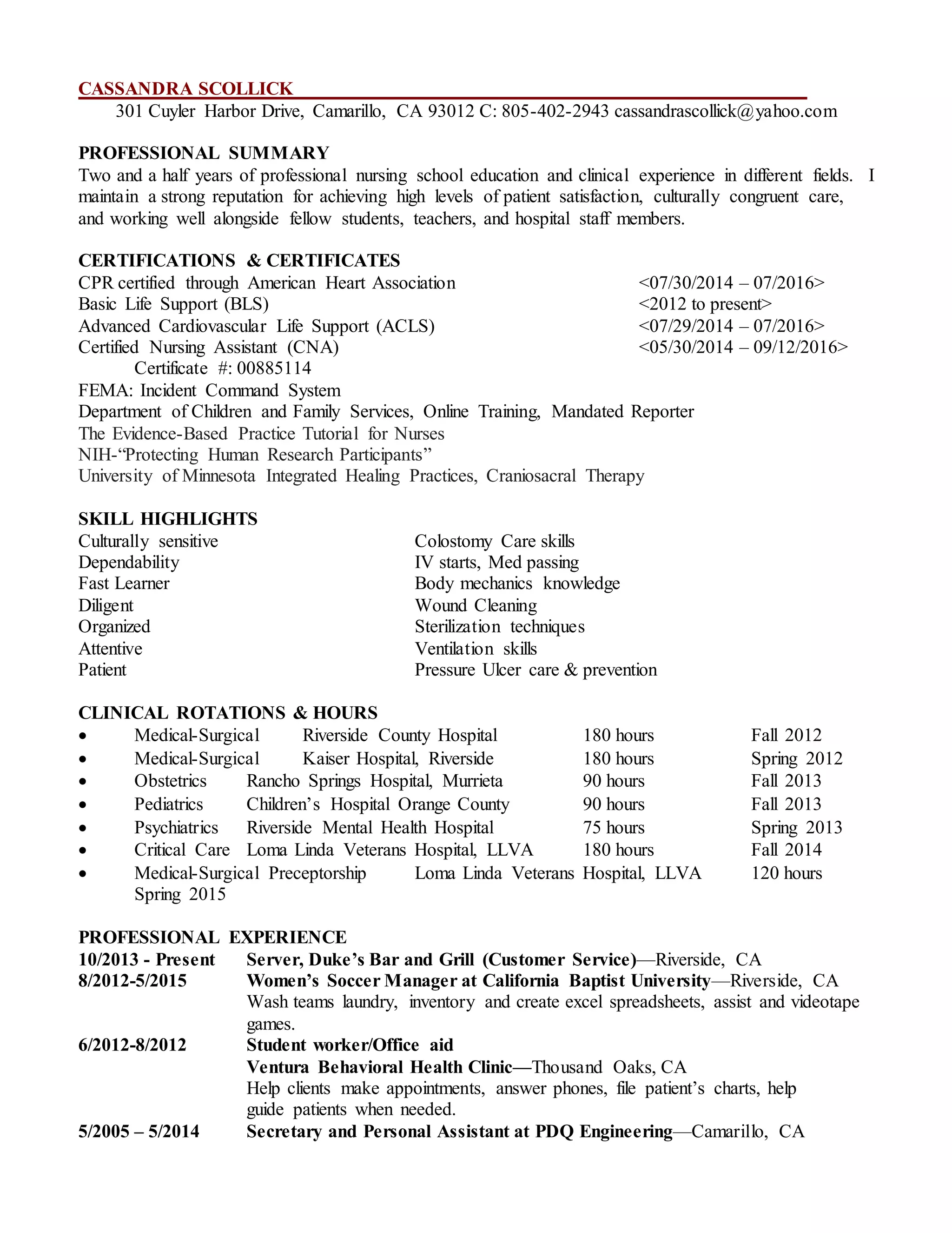 HCP Resume | DOCX