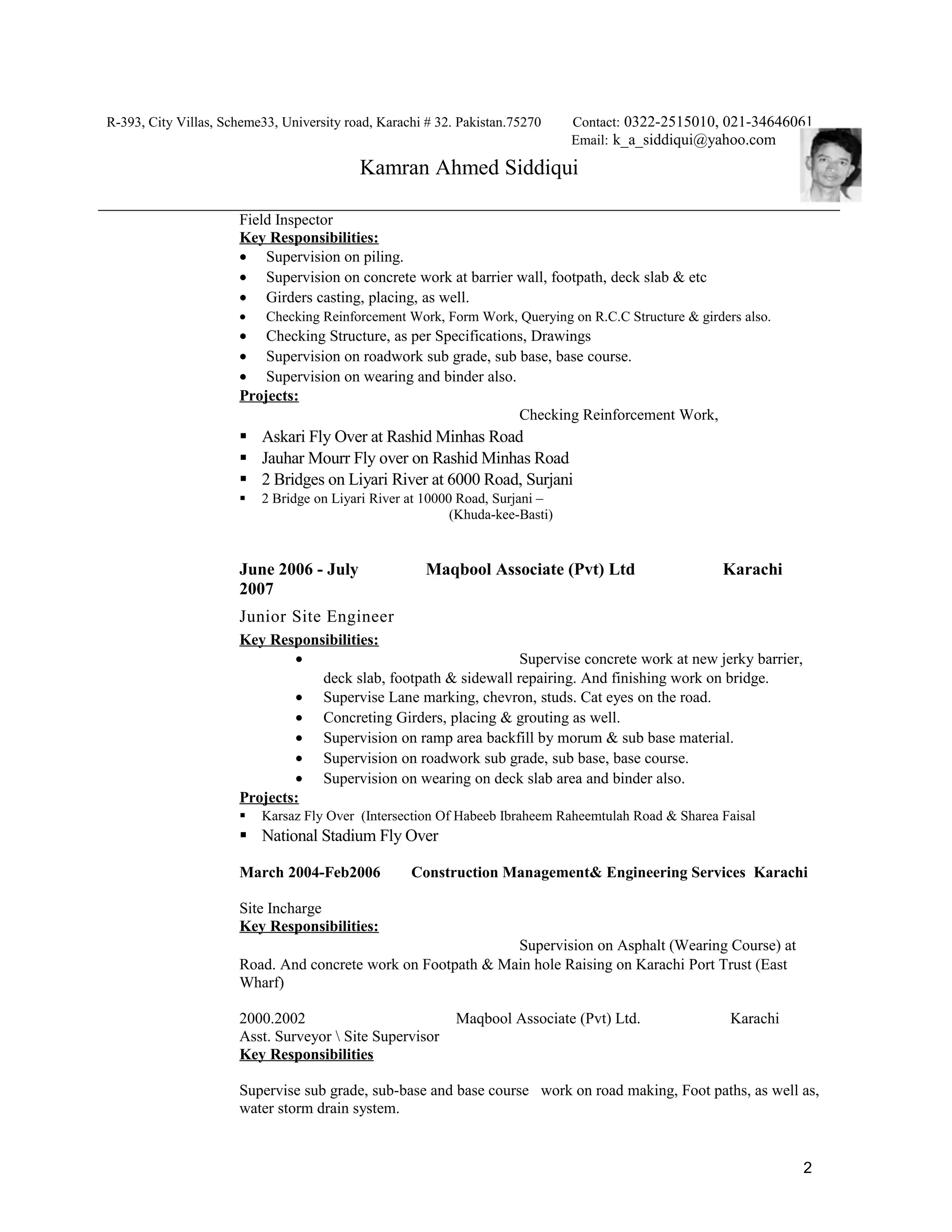 updated cv of Kamran | DOC