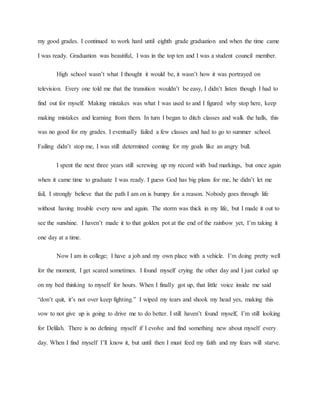 Identity Narrative Essay - English 1101 | DOCX