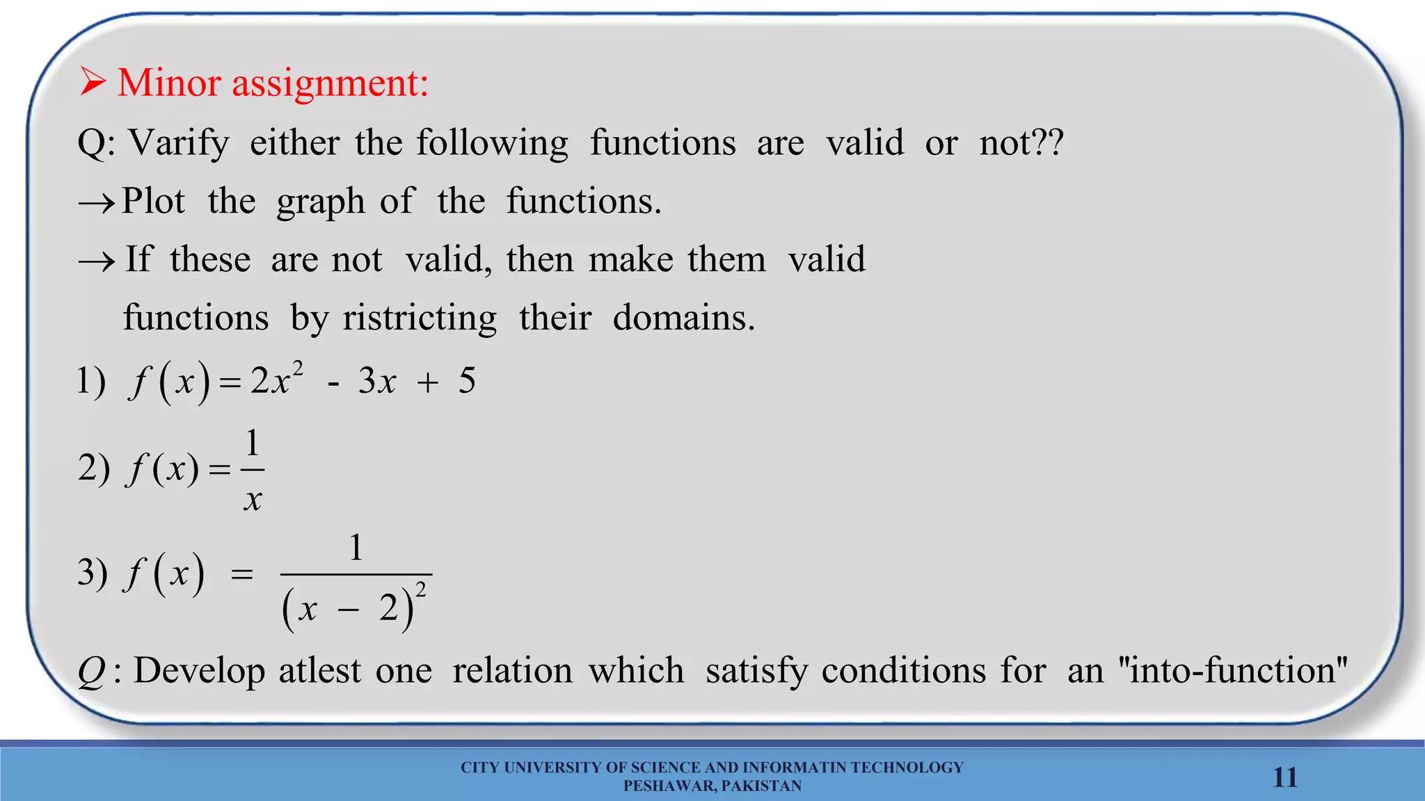 Introduction to Function and there types | PPT
