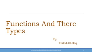 Introduction to Function and there types | PPT